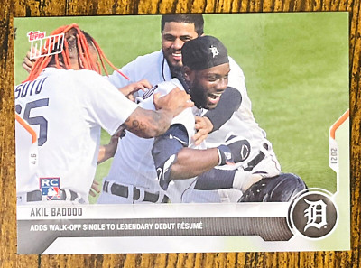 2021 TOPPS NOW AKIL BADDOO WALK-OFF SINGLE GAMES DETROIT TIGERS RC #36 ...