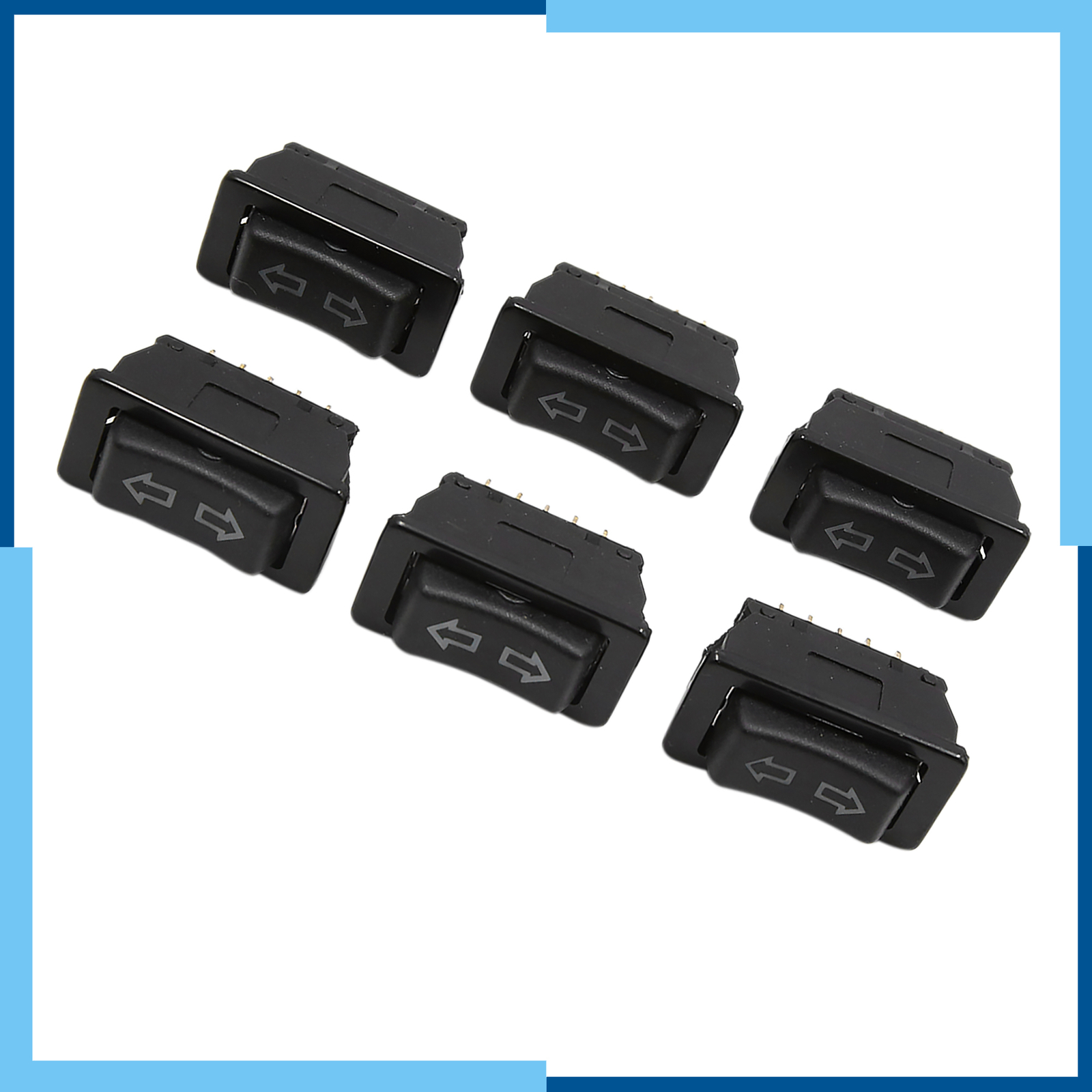 Universal Car Power Window Door Electric Switch Control Button 5 Pins ...