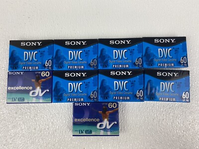 Sony DVC Digital Video Cassette MiniDV 60 Min Premium Tapes New lot of ...