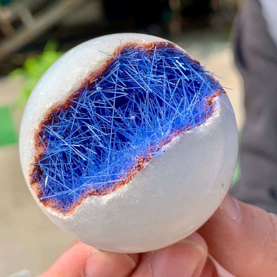 135G Rare iron ore Phosphorus Magnesium Mine Open Smile crystal ball ...