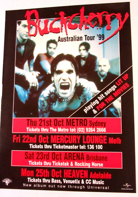 BUCKCHERRY ORIGINAL TOUR POSTER | eBay Australia
