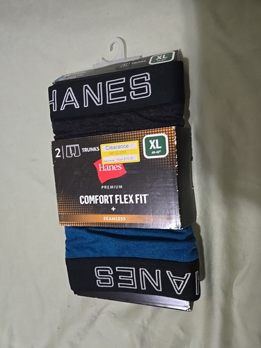 Hanes Premium Men's Size XL Seamless Trunks 2 Pair Underwear Comfort ...