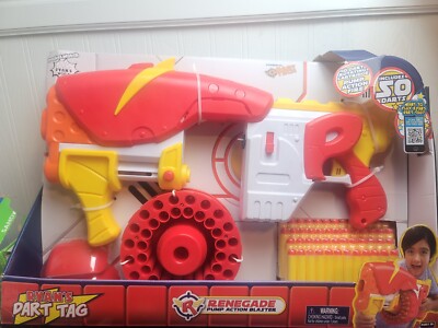 Ryan's World Ryan's Dart Tag Renegade Pump Action Blaster Includes 50 ...