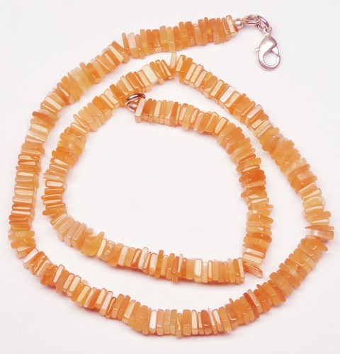 NATURAL GEM PEACH COLOR MOONSTONE 6-7MM SQUARE HEISHI BEADS 142CT. 17 ...