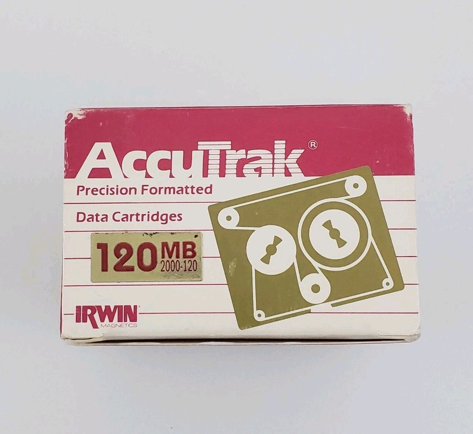 Vtg AccuTrak Data Cartridges Precision Formatted 120-250MB 5pk NOS Open ...