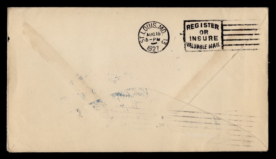 DR WHO 1927 FIRST FLIGHT LINDBERGH SPRINGFIELD IL TO ST LOUIS MO CAM 2 ...