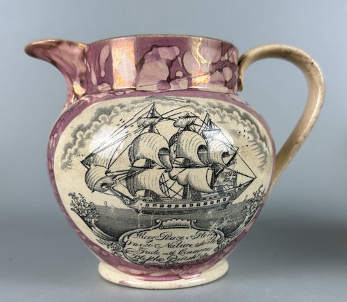 Sunderland Lustre Ware 19thC Jug Antique English Pottery | eBay UK