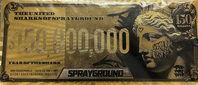 Sprayground Golden Ticket Limited Edition Backpack Gold Tag Accessory ...