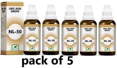 New Life NL 50 Uric Acid Drops 30ml x5 | Herbal Uric Acid Wellness ...