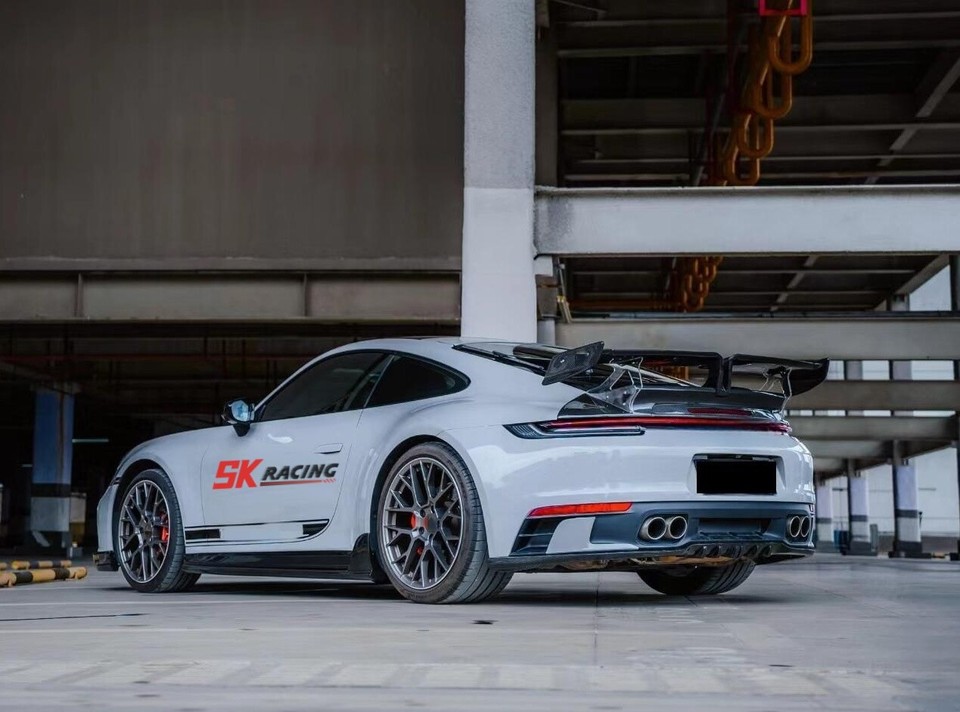 For Porsche Carrera 911 992 Real Carbon Fiber Rear Trunk Spoiler Wing ...
