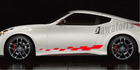 Graphics Racing Sport Stripe Car Sticker For Nissan 350Z 370Z Side Door ...