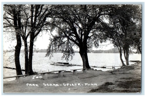 c1910's View Of Park Scene Spicer Minnesota MN RPPC Photo Antique ...