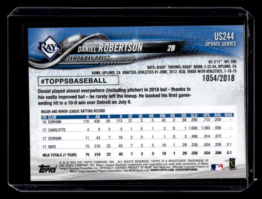 2018 Topps Update Gold Daniel Robertson /2018 #US244 | eBay