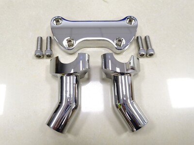 3 1/2" Pullback Handlebar Risers 1" Top Clamp For Harley Road King ...