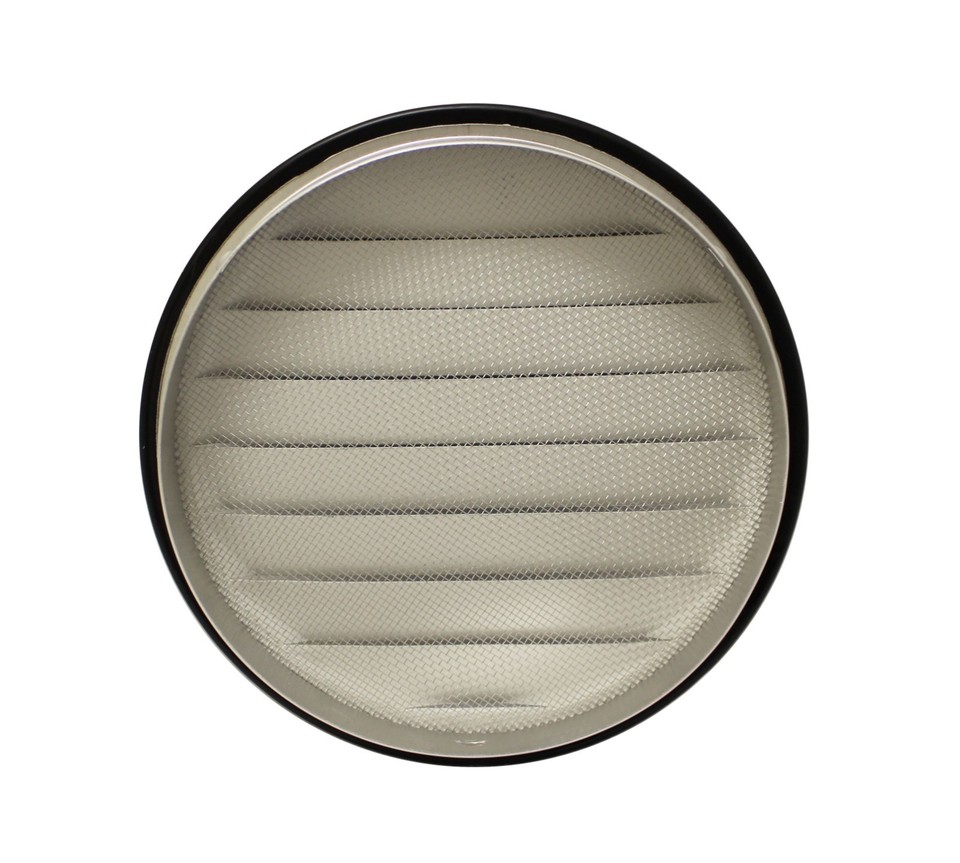 Aluminum Vent Round 6" Black with screen Sheds Playhouse Chicken Coops ...