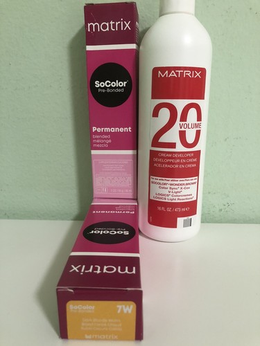 TWO 7W MATRIX SOCOLOR HAIRCOLOR PLUS ONE 16oz DEVELOPER NEW! | eBay
