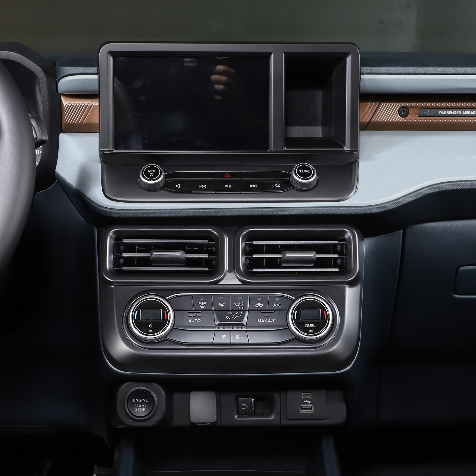 Fits 2022-2024 Ford Maverick Radio Console Panel Matte Black Interior ...