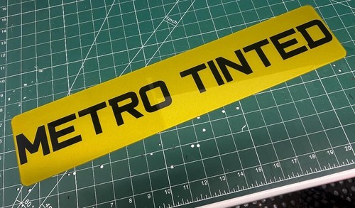 TINTED METRO FONT OLD SCHOOL PRINTED 2D SHOW PLATE NUMBER PLATE | eBay UK