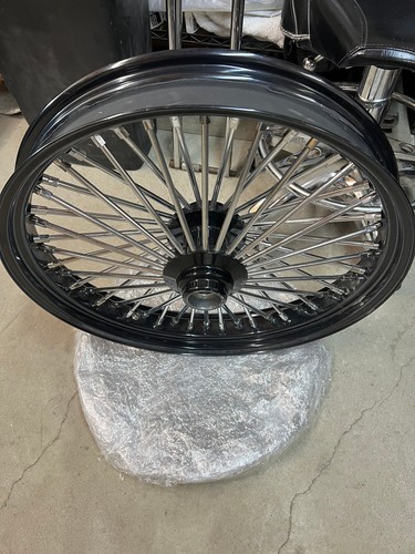 23x3.5" DNA BLACK FAT KING SPOKE FRONT WHEEL, HARLEY TOURING CUSTOM ...