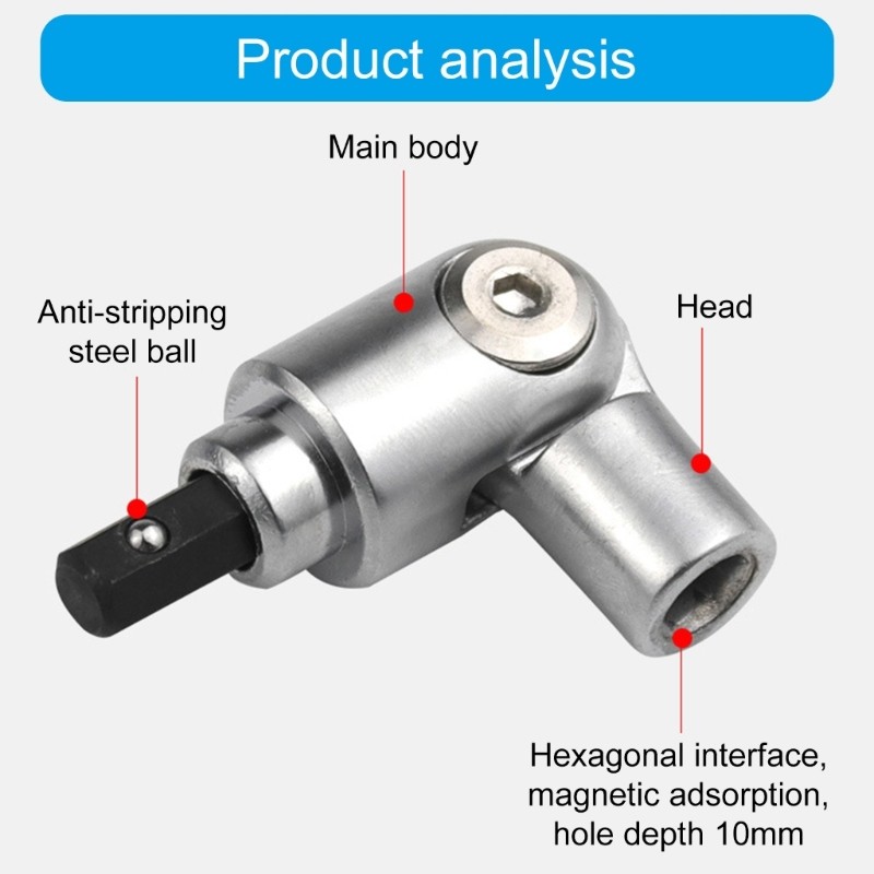 Electric Drill Driver Screwdriver Joint Turning Corner Device 180 ...