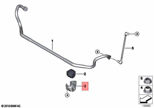 Genuine BMW Z4 Roadster E60 E61 E81 E82 E87 E88 Stabilizer Support ...