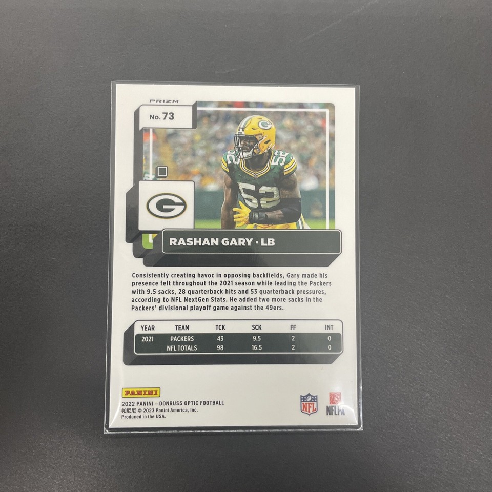 2022 Donruss Optic Football #73 Rashan Gary Silver Prizm Holo Greenbay Packers | eBay