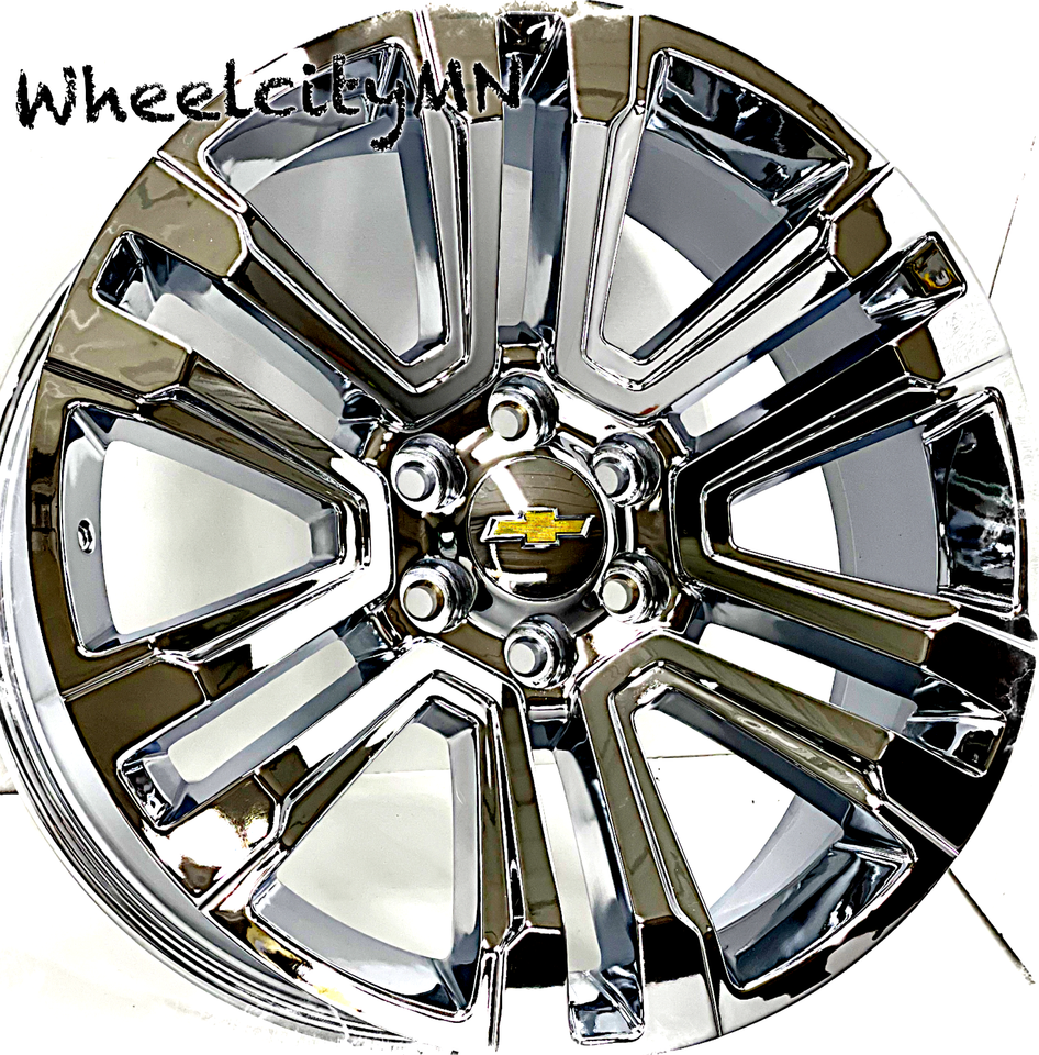 20" chrome 5822 OE replica 23217243 wheels fits 2025 Chevy Silverado ...