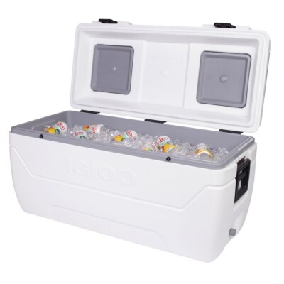 Igloo 165-Quart Maxcold Ice Chest Cooler, Butterfly Quick Access Hatch ...