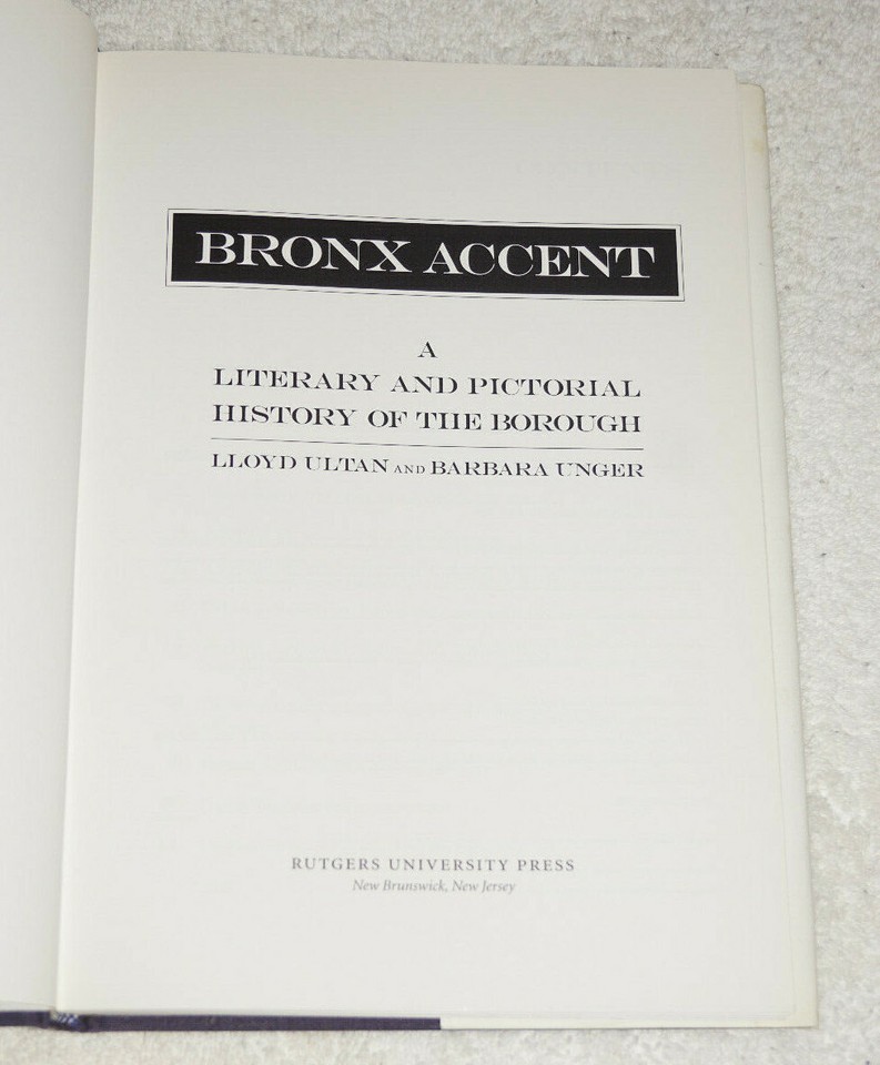Bronx Accent : A Literary and Pictorial History of the Borough (2000 ...