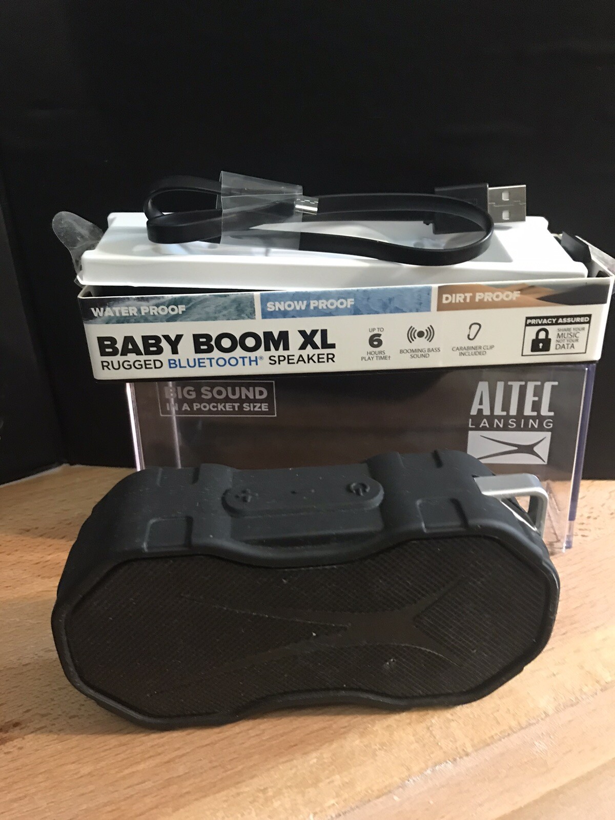 ALTEC LANSING BABY BOOM XL Rugged Bluetooth Speaker IMW270-BLK-WM | eBay