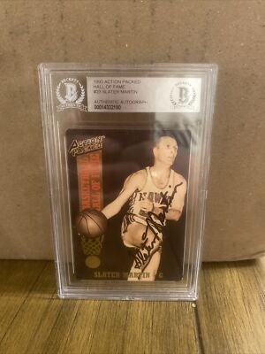 Slater Martin 1993 Action Packed Hall of Fame #23 Signed Beckett ...