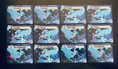 Pandemic | Blue Infection Cards, Complete Set | Extra/Replacement Game ...