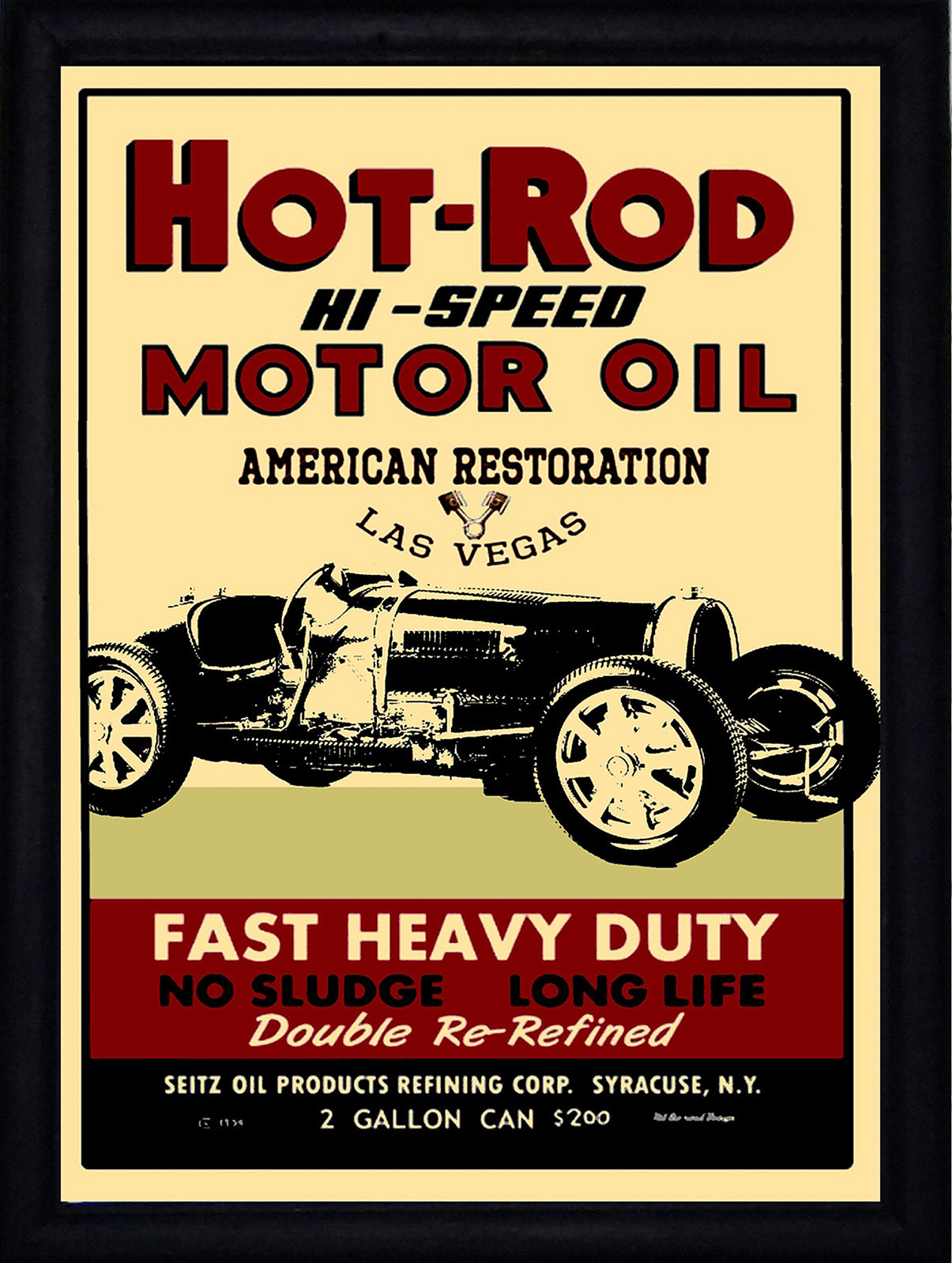 Hot Rod Motor Oil, Retro metal Aluminium Sign vintage / man cave ...