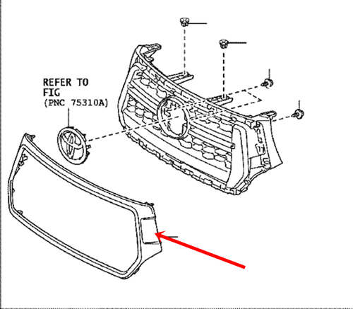 FOR TOYOTA HILUX REVO ROCCO 2018 OEM MOULDING RADIATOR GRILLE 53121 ...