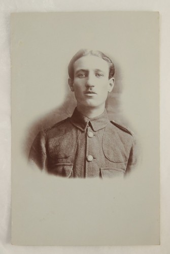 Antique Photo Postcard Circa WW1 Soldier W/ Moustache Vignette | eBay