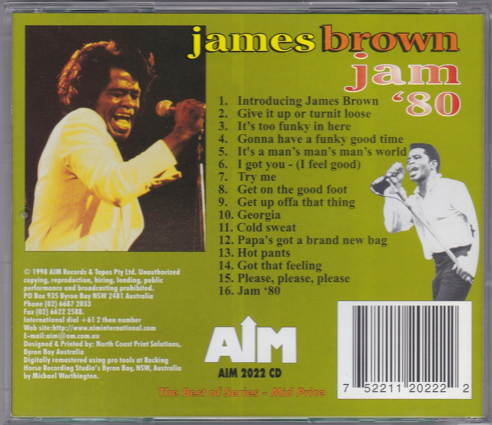 James Brown - Jam '80 - CD (AIM 2022 CD Australia) | eBay