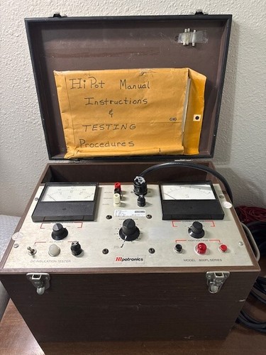 Hubbell HiPotronics Hipot Model 800PL Series DC Insulation Tester | eBay