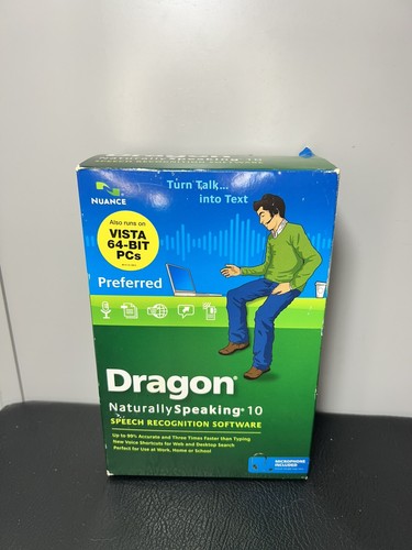 New Nuance Dragon Naturally Speaking 10 Preferred Speech Recognition ...