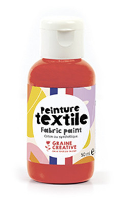 PEINTURE TEXTILE ROUGE 50ML | eBay