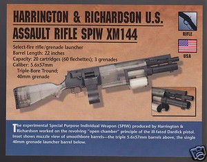 HARRINGTON & RICHARDSON ASSAULT RIFLE SPIW XM144 H&R Firearms Gun PHOTO ...