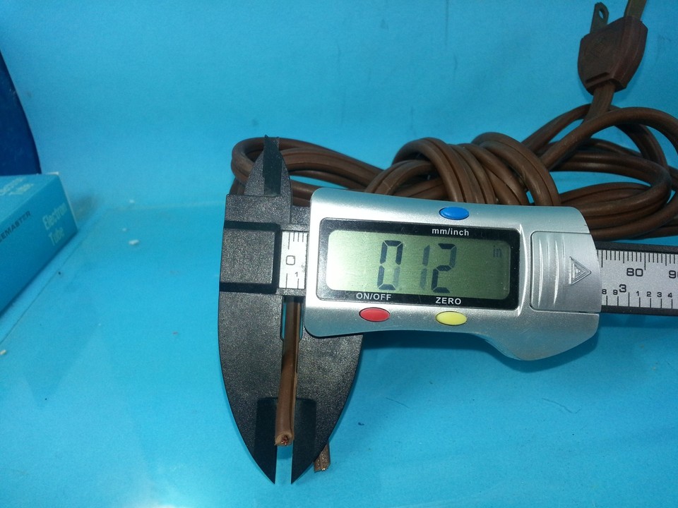 Two Prong Non-Polarized Power Cord 6 Feet vintage voice of music BRN ...