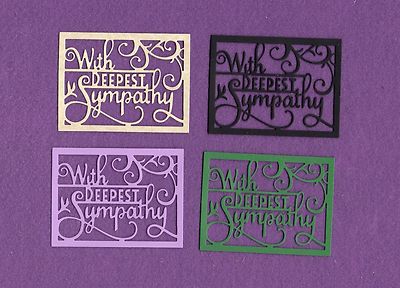 WITH DEEPEST SYMPATHY die cuts scrapbook cards | eBay