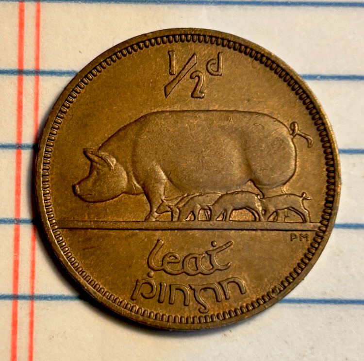 High Grade 1933 | Irish 1/2d | Irish Half Penny | Sow | KM.10 | eBay