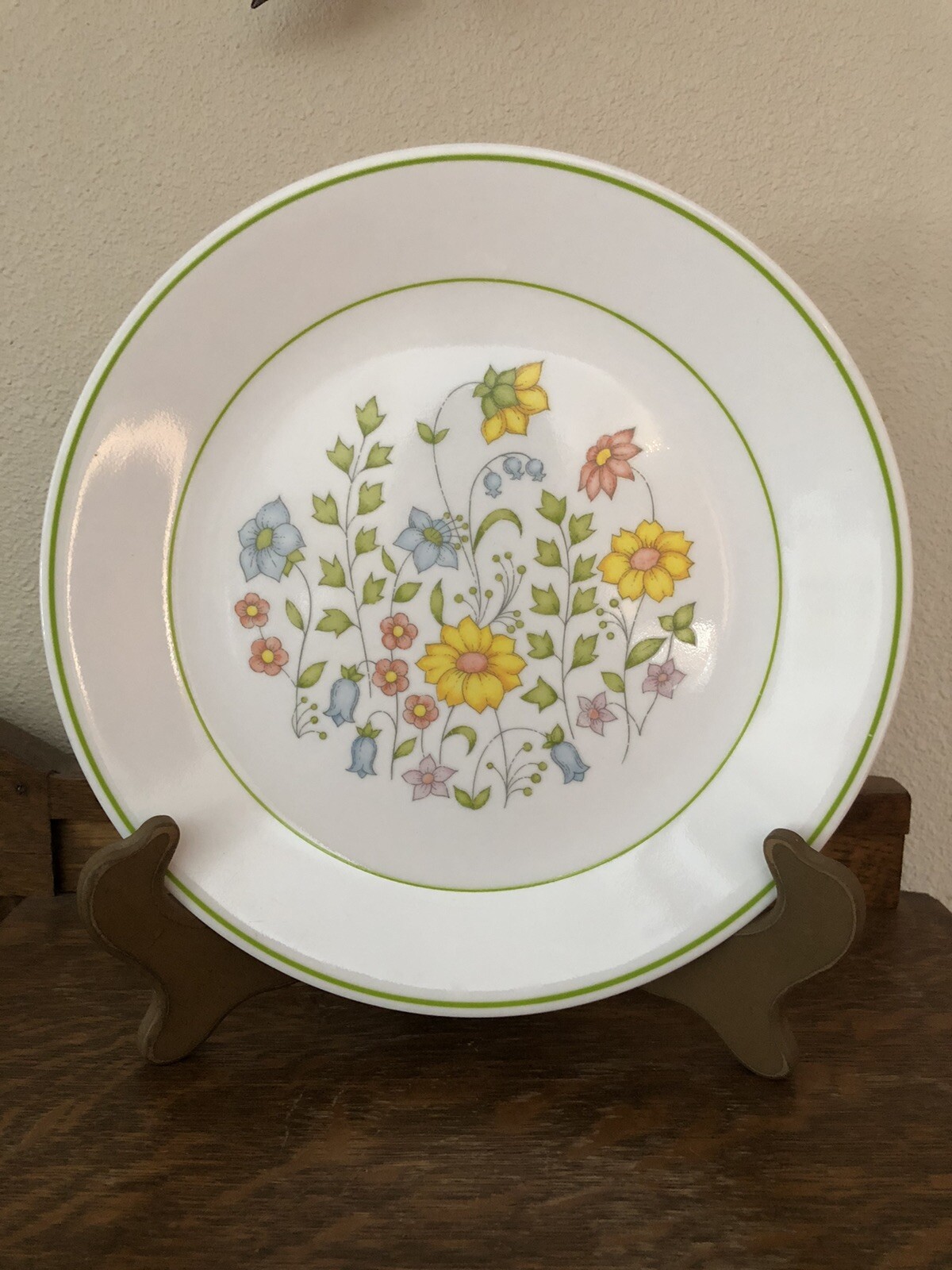 Corelle MEADOW Pattern 10.25" Dinner Plate Vintage 1970's Corning Set ...