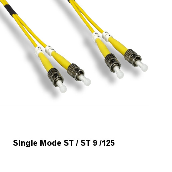[10X] Kentek 10m ST to ST Single-Mode Fiber Optic Cable 9/125 Duplex ...