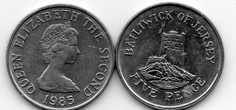 OLD Large 5p COINS 1968 to 1989 5 NEW PENCE UK & JERSEY COIN HUNT L@@K ...