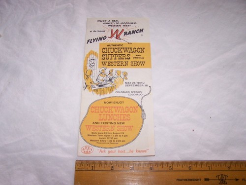 Vintage FLYING W RANCH Brochure COLORADO SORINGS CO | eBay
