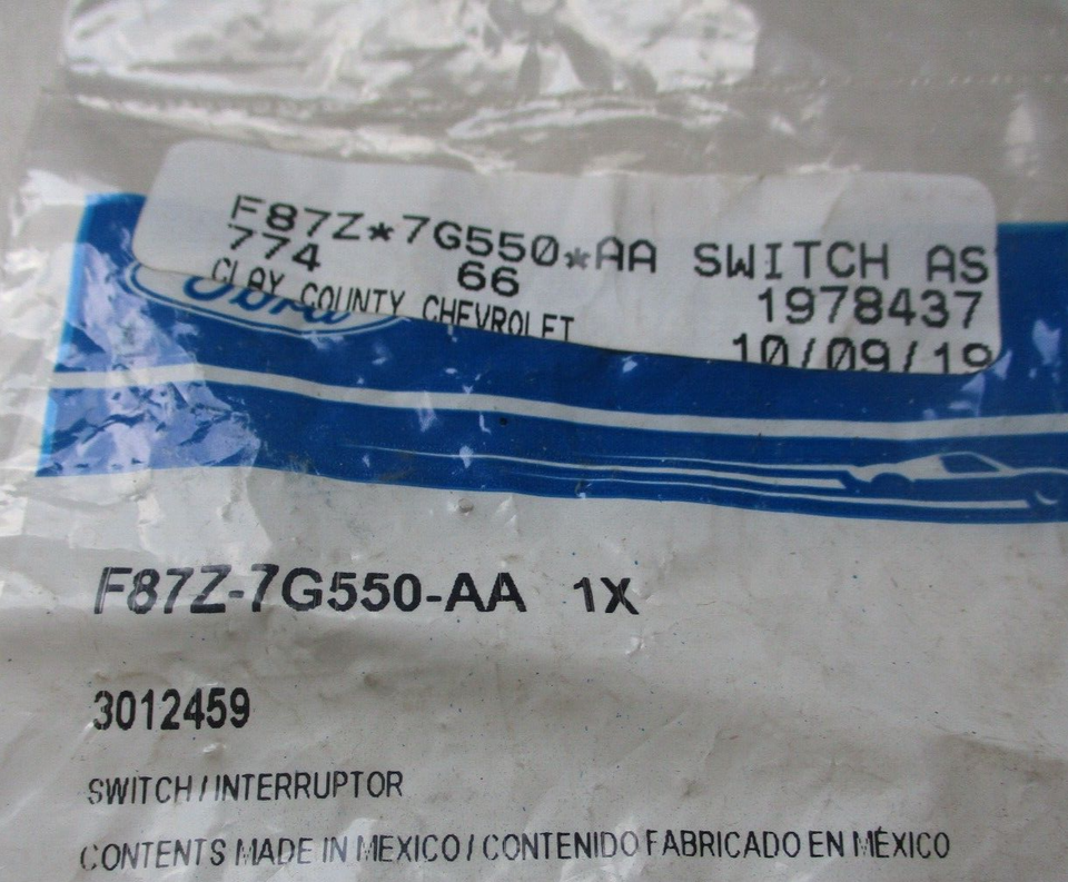 FORD F87Z-7G550-AA STEERING COLUMN LOCK SWITCH | eBay