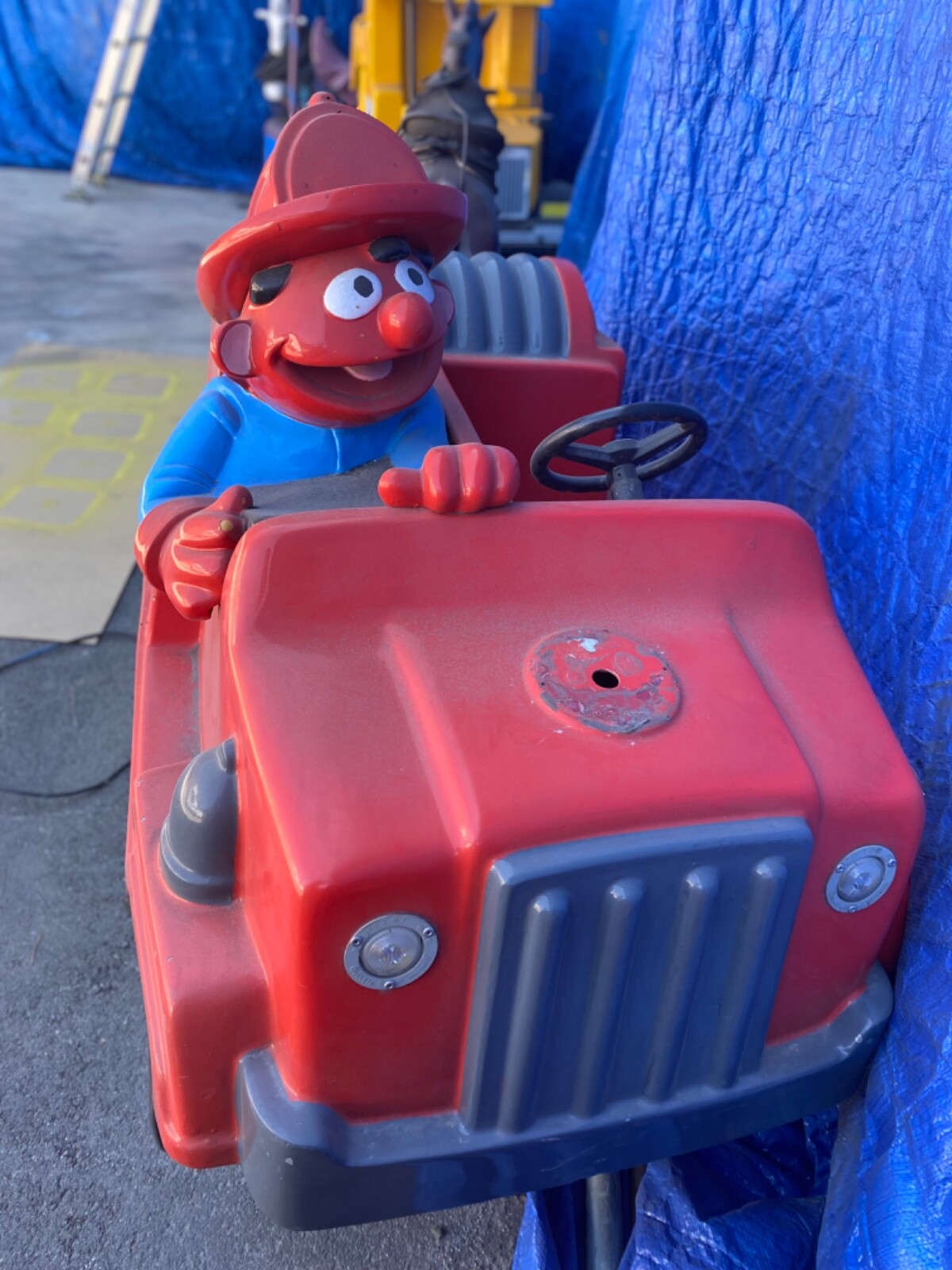 Kiddie Ride - Bert and Ernie Coin Operated Fire Truck | eBay