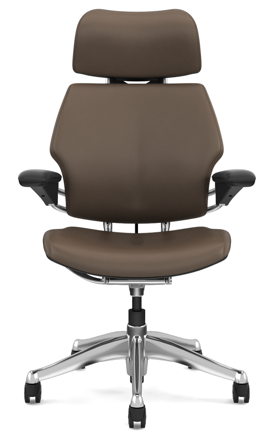 HumanScale Freedom Miso Brown Bizon Leather Aluminum Computer Office ...